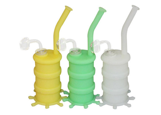 Colorful Hookahs Silicone Bongs With Glass Downstem Silicone Water Pipe