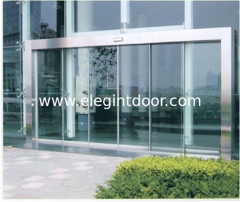Remote Control Automatic Sliding Glass Doors with wood or stainless Steel Frame