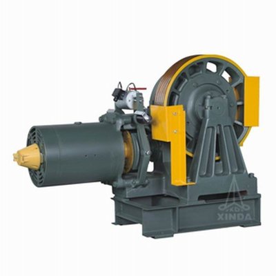 VVVF Drive Geared Elevator Traction Motor , 0.63 ~ 2.5m/s Rated Speed