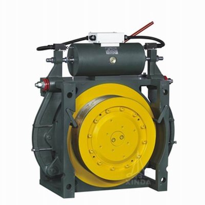 Gearless Elevator Traction Machine , Single Wrap , Speed up to 1.75m/s WWTY