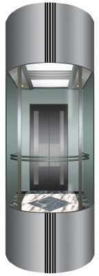 Elevator Cabin Decoration With Spot Lights On Both Flanks Car Roof