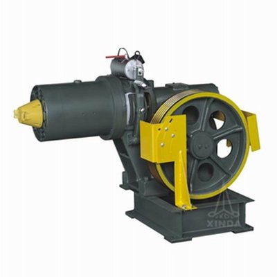 64dB Geared Elevator Traction Machine / Motor , VVVF Drive YJ200
