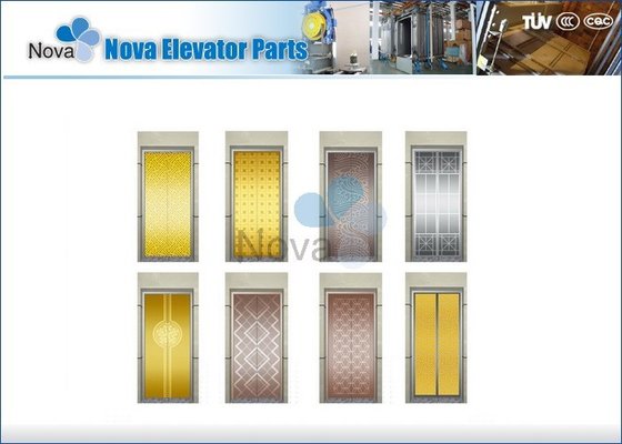 Stainless Steel Elevators Components , Painted Elevator Door Panel in Rose-golden