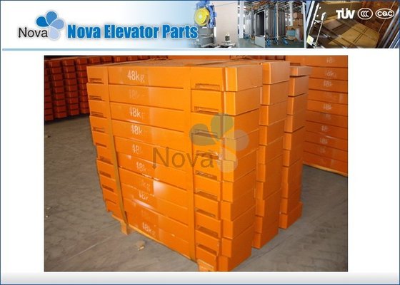 Customized Compound Elevator Counterweight , Elevator Counterweight Block , Elevator Parts