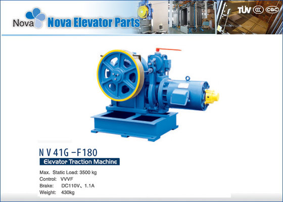 NV41G-F180 Passenger Geared Elevator Traction Machine , VVVF Elevator Traction Machines