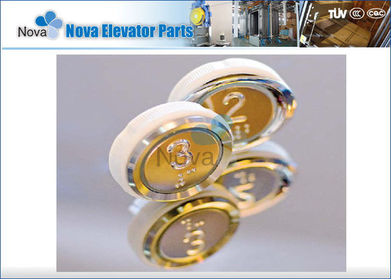 AC 24V Elevator Control System , Eletric Elevator Push Button in Red