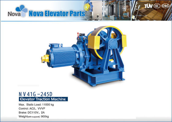 Torin Geared Elevator Traction Machine Durable With AC2 And VVVF Control