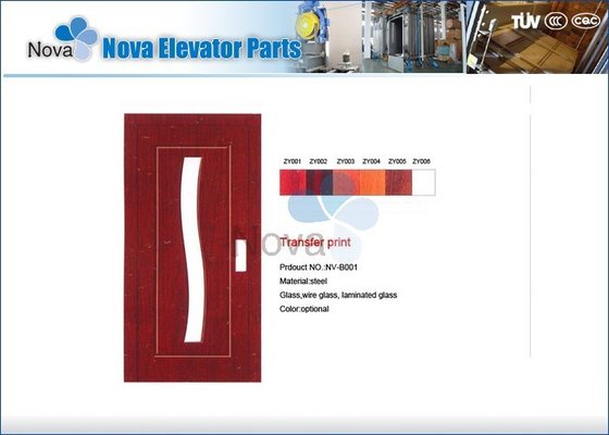 NV31-S Series Hairline Stainless Steel Elevator Automatic Door / Elevator Manual Door