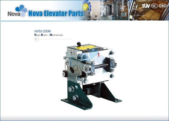 Mechanical Elevator Safety Parts , Elevator Rope Gripper with 26220KG Capacity