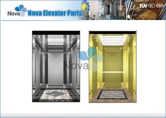 Machine Room Elevator Cabins for Passenger Elevators , 1.0m/s to 1.75m/s