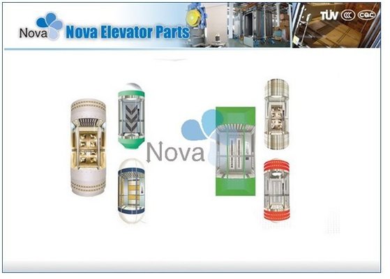 Passenger Elevator Cabins Elevators Components , Mirror Stainless Steel Life Cabs