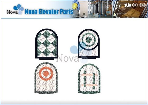 Panoramic Elevator Cabin Floor , Customized PVC / Marble Elevator Flooring