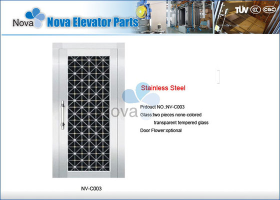 NV31-S Series Embossed 1219mm * 3048mm Elevator Automatic Door For Passenger / Cargo Elevator