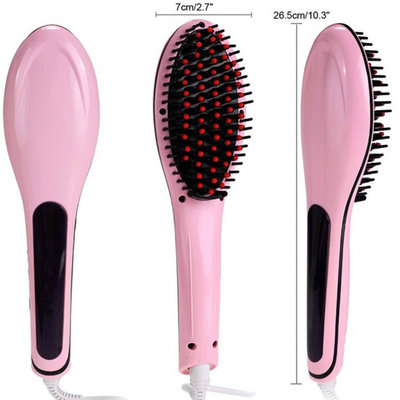 wholesale Fashiosn  Brush Hair Straightener Comb Irons Come With LCD Display Electric Straight Hair Comb Straightening