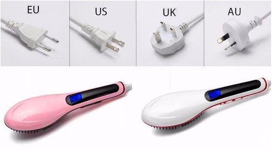 wholesale Fashiosn  Brush Hair Straightener Comb Irons Come With LCD Display Electric Straight Hair Comb Straightening