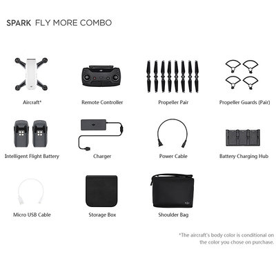 Wholesale DJI Spark fly more combo drone 1080P HD Camera Drones ( Gift: 16GB MicroSD ) five colors EU Version in stock