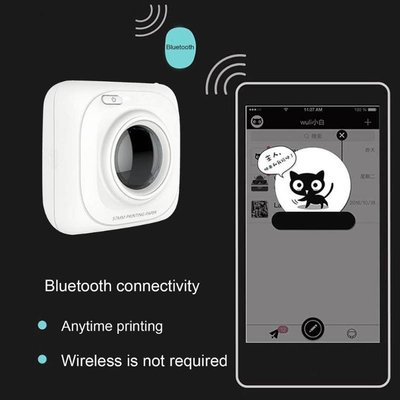 Printer Portable Bluetooth 4.0 POS Thermal Photo Printer Phone Wireless Connection Printer 1000mAh Lithium-ion Batter