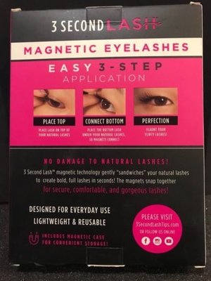 wholesale new  fashion 3 seconds  magnetic  eyelashes