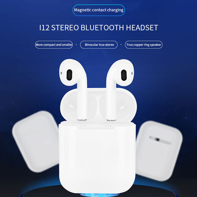 i12 TWS Mini Air pod Bluetooth 5.0 Earphone Sports Sweatproof True Wireless Touch Earbuds Ear pod Binaural call Earphone