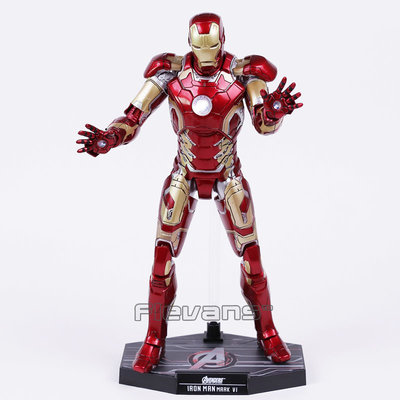 wholesale   new  Hot Toys Avengers Iron Man Mark MK 43 with LED Light PVC Action Figure Collectible Model Toy