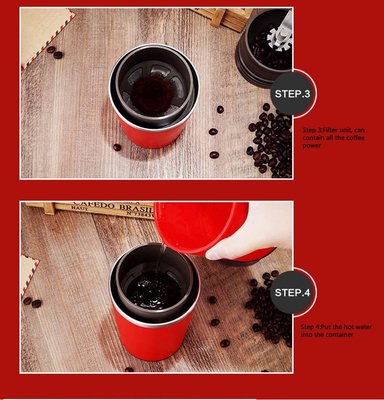 Manual Coffee Maker Hand Pressure Portable Espresso Machine Coffee Pressing Bottle Pot Coffee Tool for Outdoor Travel Us