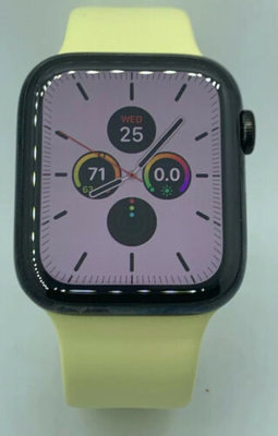 Watch Series 5 44mm Space Black Stainless Steel Yellow Rubber Band