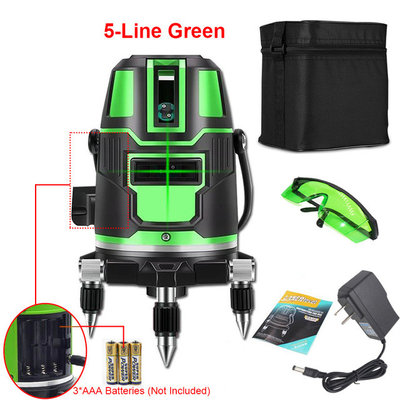 Cross Lines Laser Level 360 Self-Leveling 2/3/5 Lines Green Laser Leveler 635nm Horizontal Vertical Cross Line Indoor Ou
