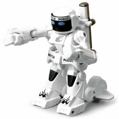 2 X Kingcraft Battle Rc Robots Toy 2.4G Remote Control For Kids 777-615 White Bl