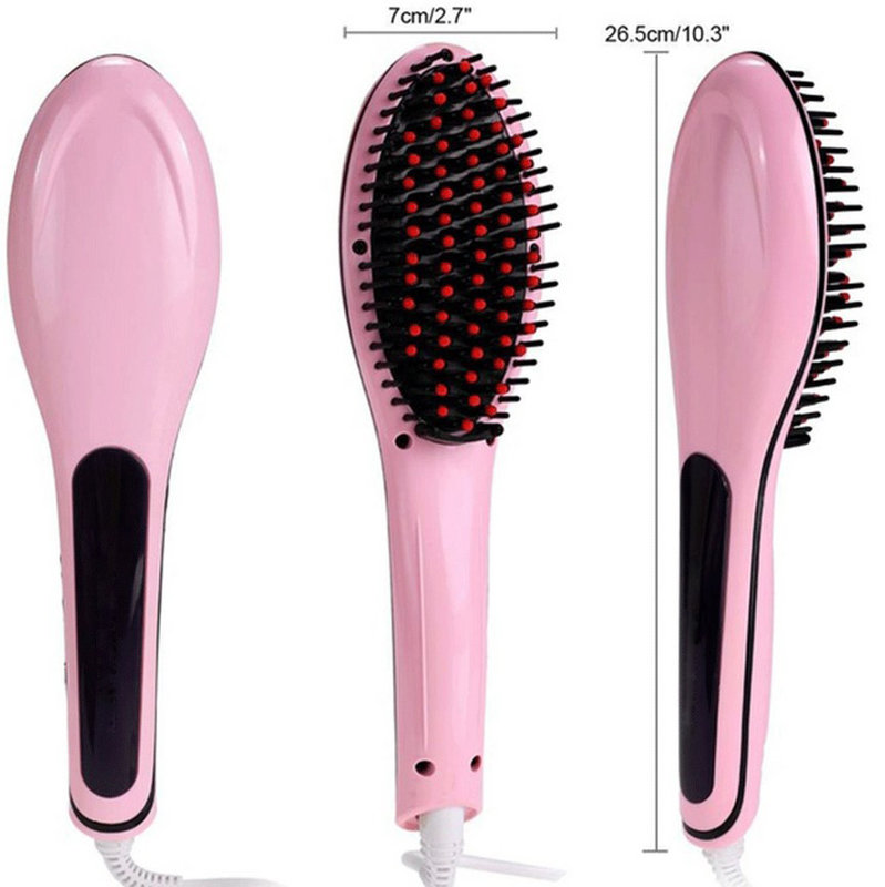 wholesale Fashiosn  Brush Hair Straightener Comb Irons Come With LCD Display Electric Straight Hair Comb Straightening