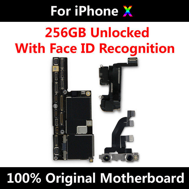 wholesale Original Motherboard For iPhone X 256GB Factory Unlocked Mainboard With Face ID IOS Update Support