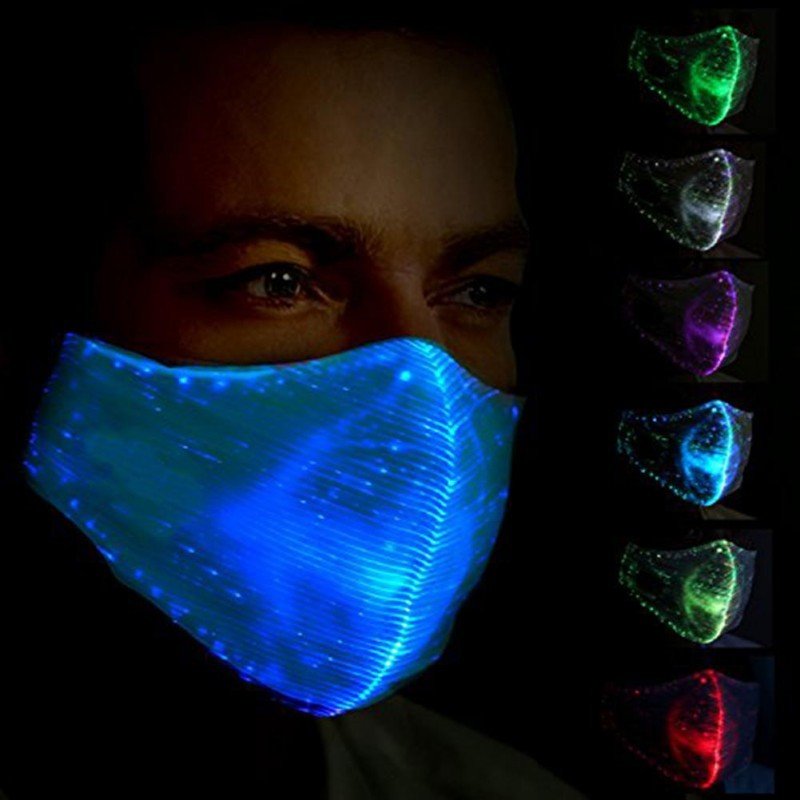 New LED Anti Dust Mask 7 Color Changeable Luminous Mask With USB Charge Masks for Break Dance DJ Music Party Halloween 4