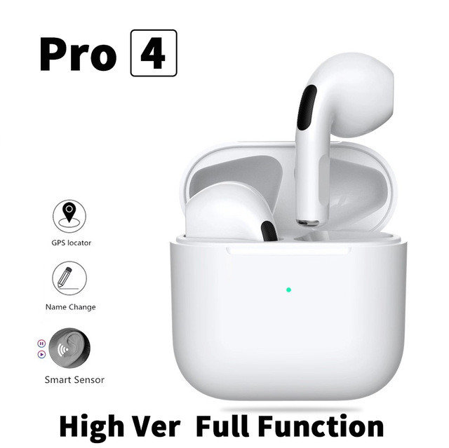 Mini Pro 4 TWS Wireless Bluetooth Earphones Headphones Hi-Fi Sports Gaming In-Ear Stereo Mic Earbuds Headsets For IOS An