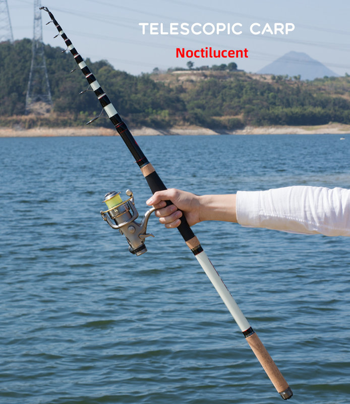Telescopic Carp Fishing Rod 3/3.3/3.6/3.9m T800 Carbon Fiber Tele Spinning Rods 4.0lb Power 60-200g Noctilucent Hard Pol