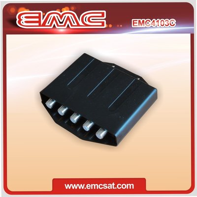 Good quality Luxury and nobility  Metal housing black water-proof plastic cover 4 in 1 out  4X1 DiSEqC switch (EMC4103C)