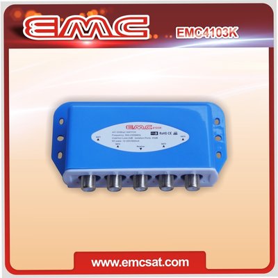High gain good signal  Metal housing blue water-proof plastic cover 4 in 1 out  4X1 DiSEqC switch (EMC4103K)