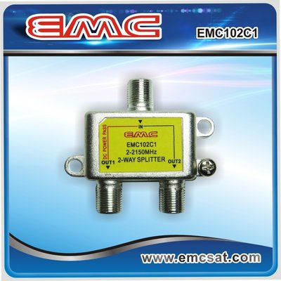 TV signal 2 way splitter Zinc die cast housing  good quality  strong resistance to high and low temperature properties.