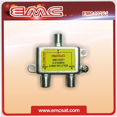 TV signal 2 way splitter Zinc die cast housing  good quality  strong resistance to high and low temperature properties.