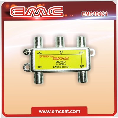 TV signal 4 way splitter Zinc die cast housing  good quality  strong resistance to high and low temperature properties.