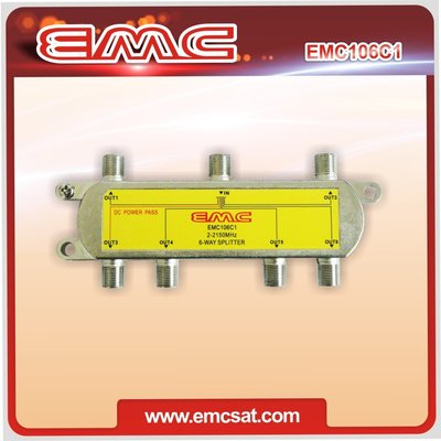 TV signal 6 way splitter Zinc die cast housing  good quality  strong resistance to high and low temperature properties.