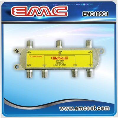 TV signal 6 way splitter Zinc die cast housing  good quality  strong resistance to high and low temperature properties.