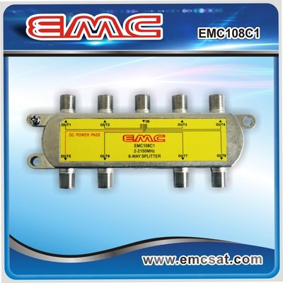 TV signal 8 way splitter Zinc die cast housing  good quality  strong resistance to high and low temperature properties.
