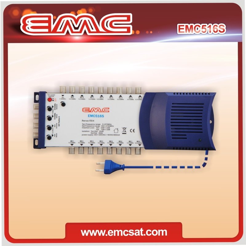 No signal loss SMATV multiswitch 5 inputs 16 outputs  terminal multiswitch  can work normally in rainy days