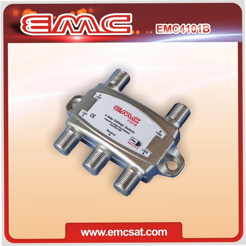 Factory direct good quality  high gain  DiSEqC switch 4 in 1 out   4X1 DiSEqC switch