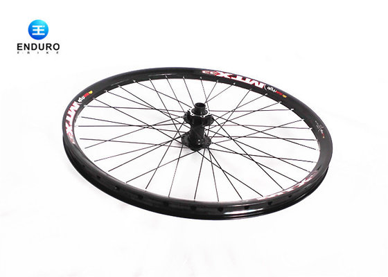 Black Aluminum Alloy Enduro Bike Accessories 26 Inch Front Wheel With 20mm Hub