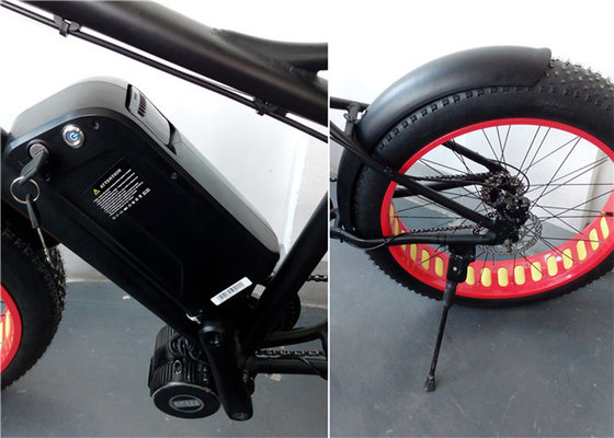 Bafang 26 Inch Electric Fatbike Beach / Mountain e Bike Black / White