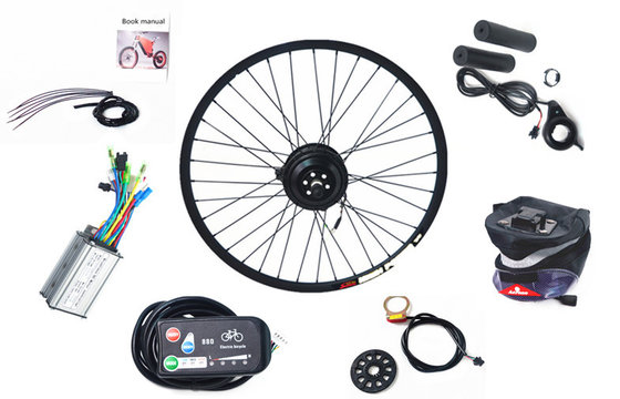 36V 15A Smart Controller Electric Bike Kit E Bicycle Conversion Kit With Disc / V Brake