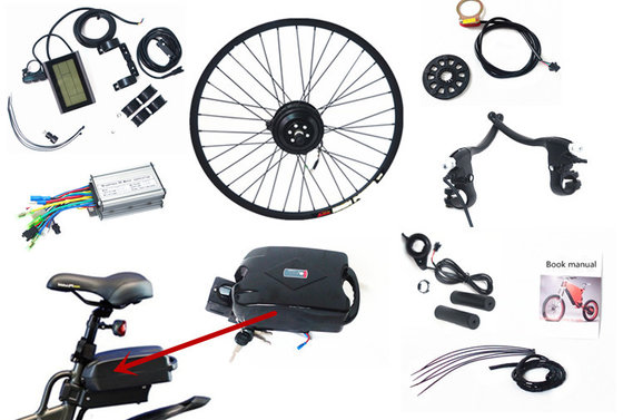 250w Motor Electric Bike Kit E Bike Conversion Kits With 2a Charger 25N.M