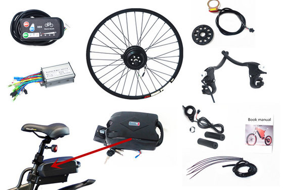 250w Motor Electric Bike Kit E Bike Conversion Kits With 2a Charger 25N.M