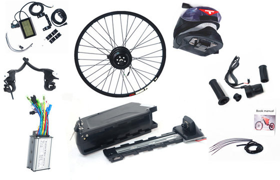 Sliver White / Black 250w Electric Bike Kit With 36v 10ah Rack Battery