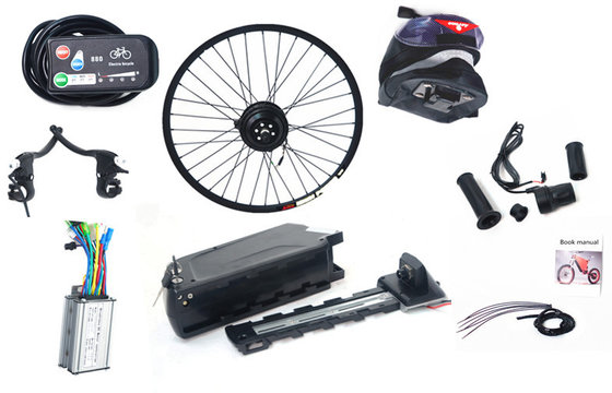 Sliver White / Black 250w Electric Bike Kit With 36v 10ah Rack Battery